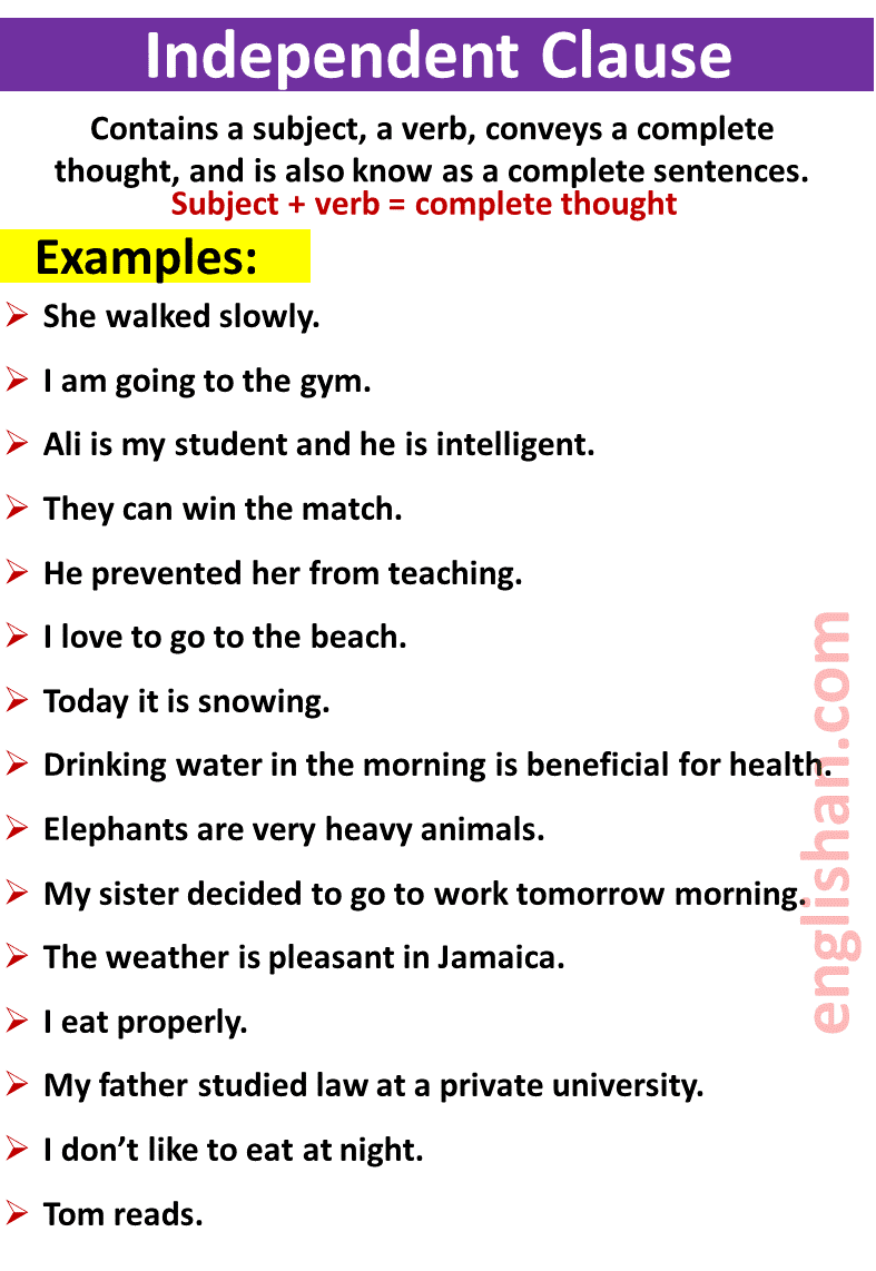 Clauses and their Types with Examples • Englishan