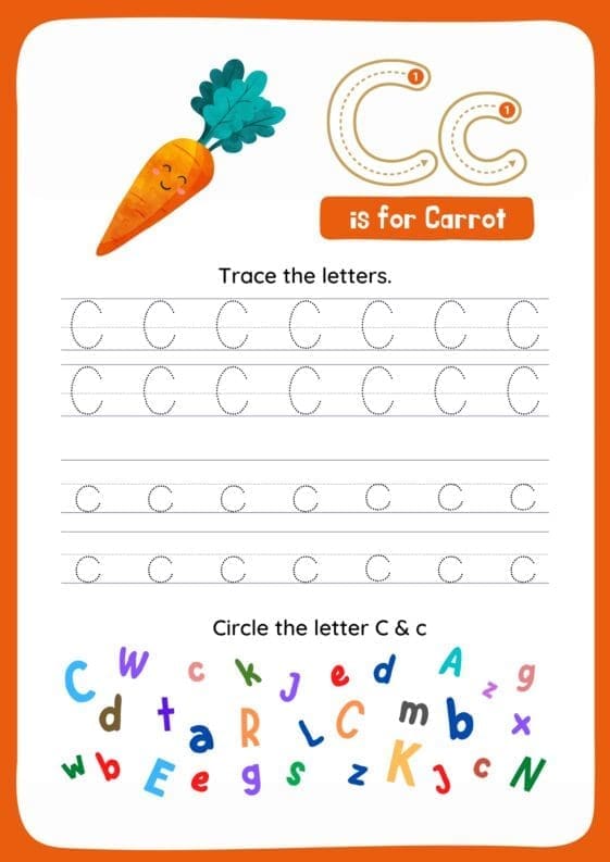 Letters Tracing Worksheets A to Z for Preschoolers